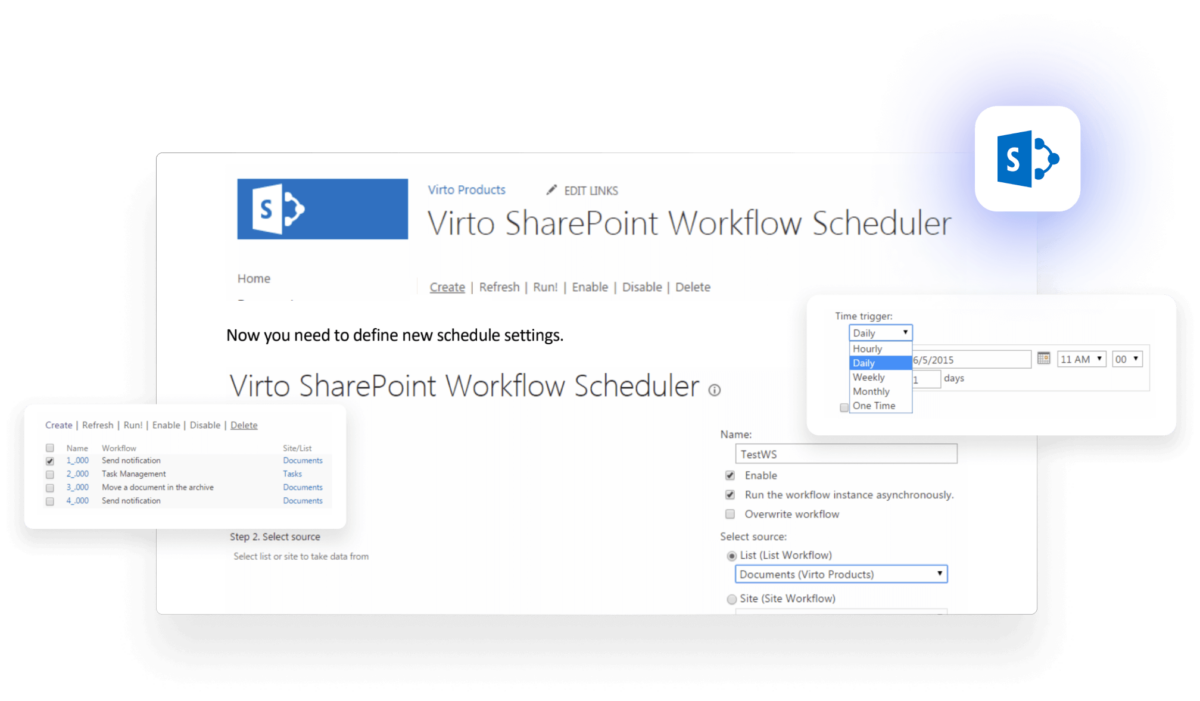Virto Workflow Scheduler Web Part For Sharepoint Try Now