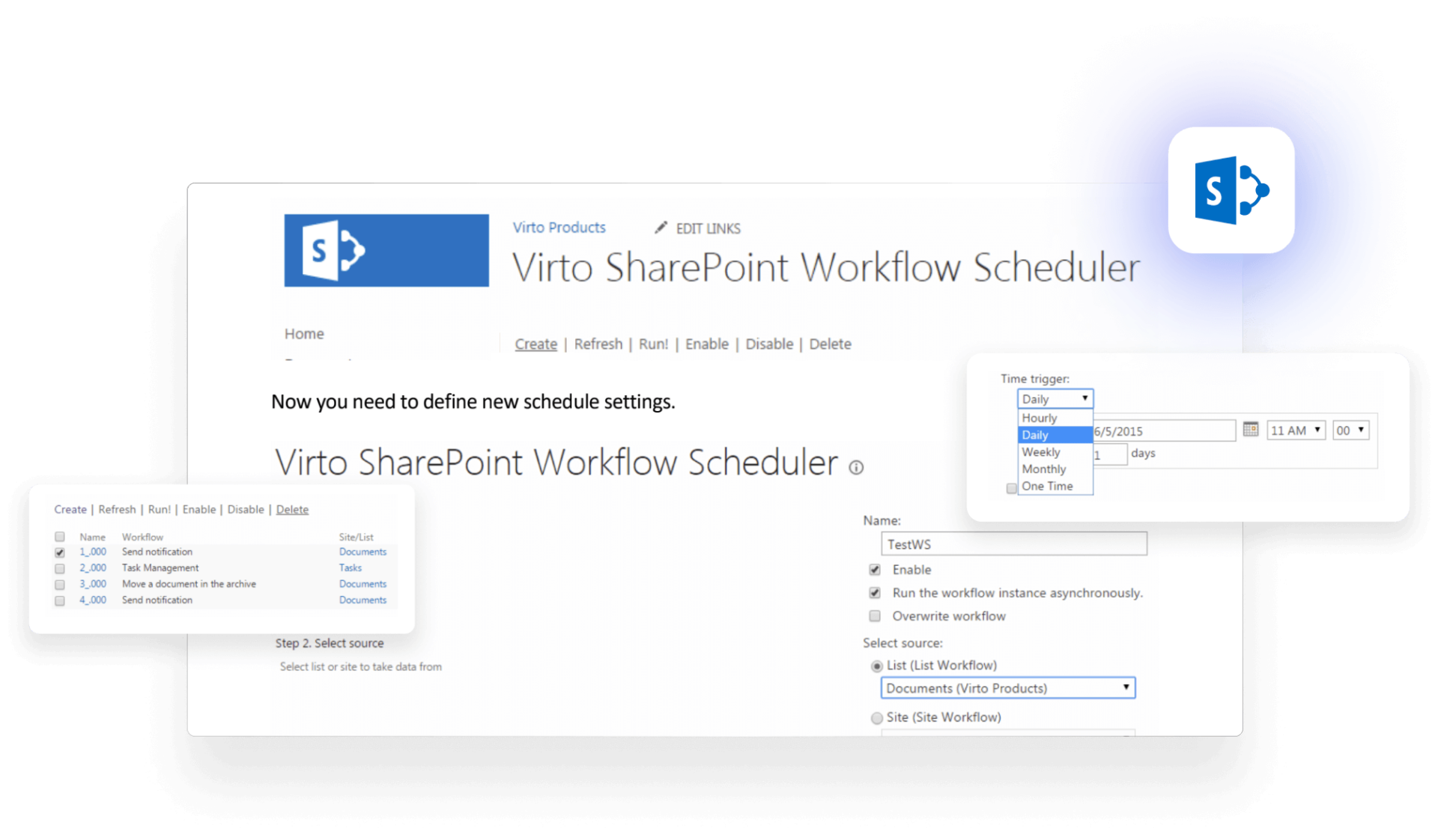 Virto Workflow Scheduler Web Part for SharePoint | Try now