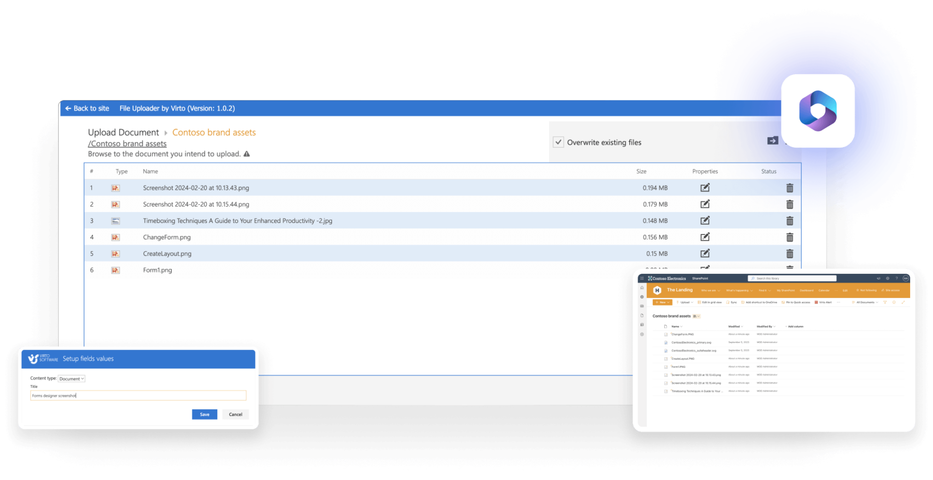 Virto Multiple File Upload for SharePoint Online & M365