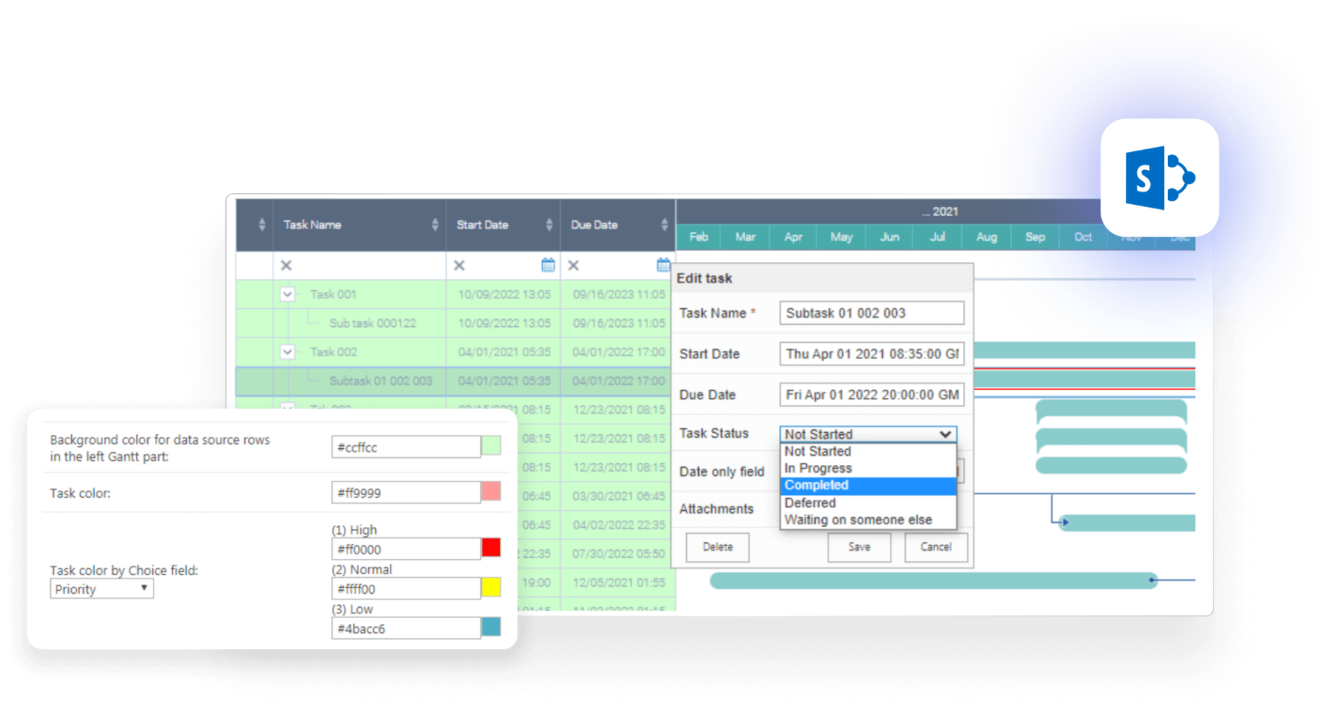 Virto Gantt Chart Web Part for SharePoint | Try now
