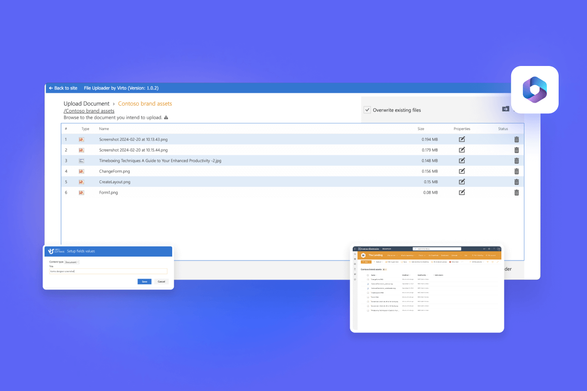 Virto Multiple File Upload for SharePoint Online & M365